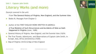 UNED American Literature I: 01 Captain John Smith | PDF