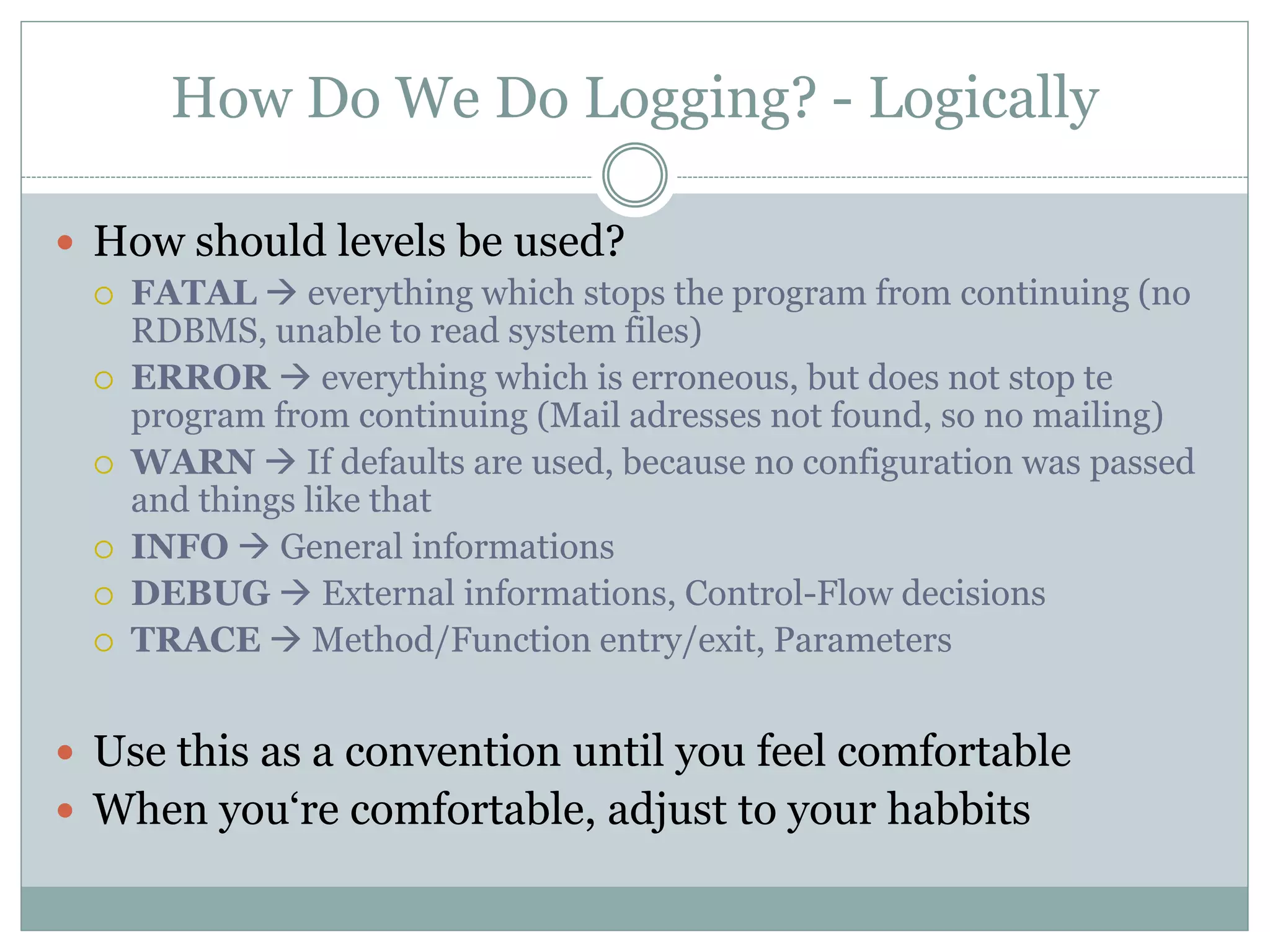 Developer Fundamentals - Logging | PDF | Programming Languages | Computing