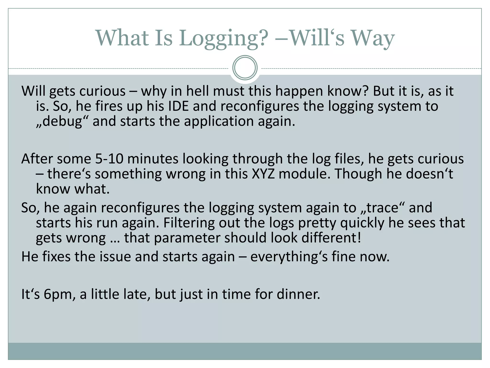 Developer Fundamentals - Logging | PDF | Programming Languages | Computing
