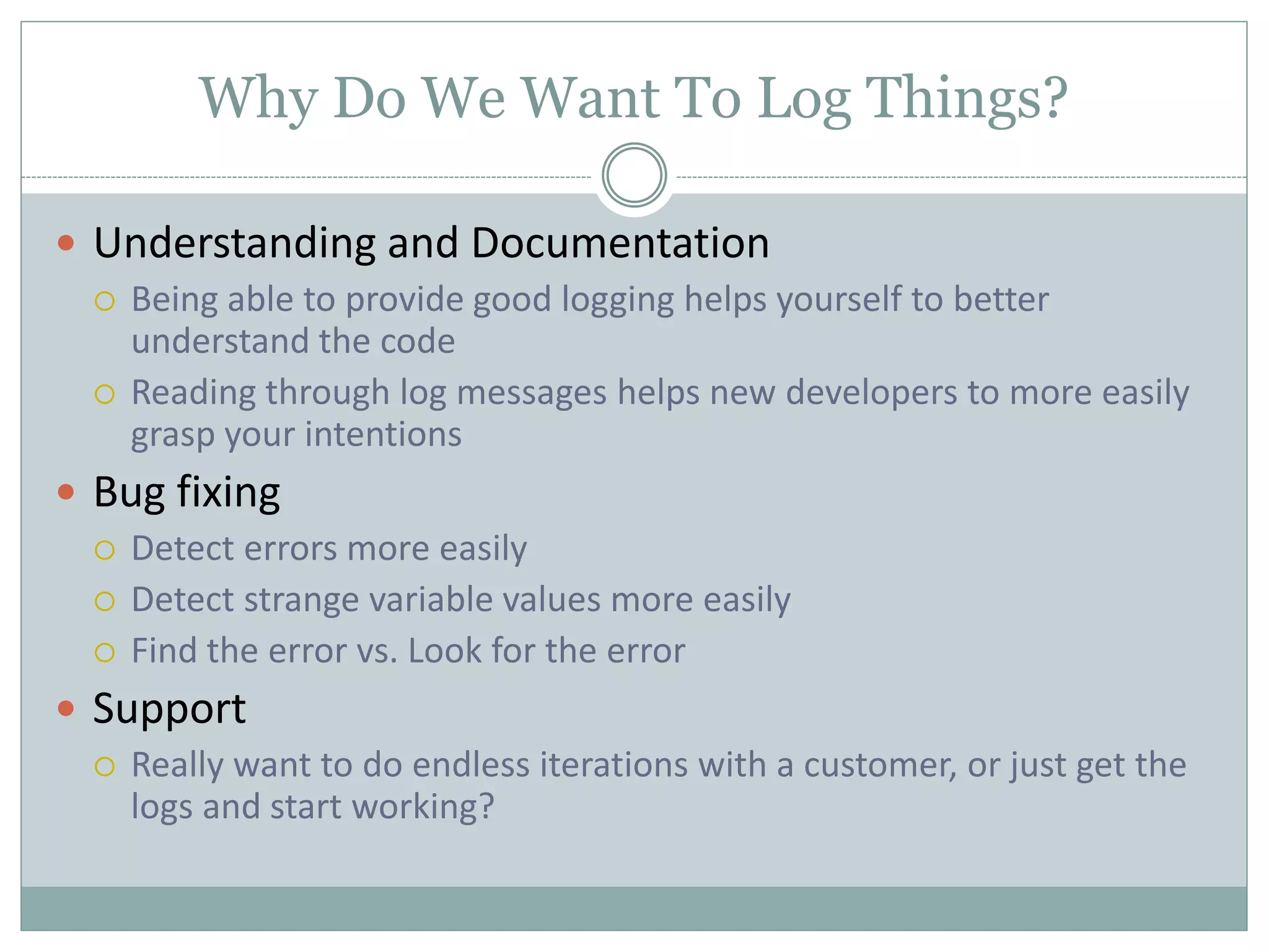 Developer Fundamentals - Logging | PDF | Programming Languages | Computing