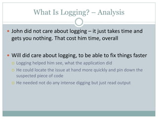 Developer Fundamentals - Logging | PDF