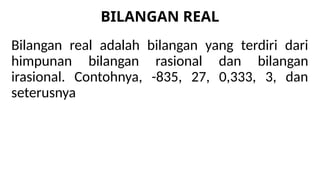 MATEMATIKA DASAR Macam Macam Bilangan Matematika.pptx