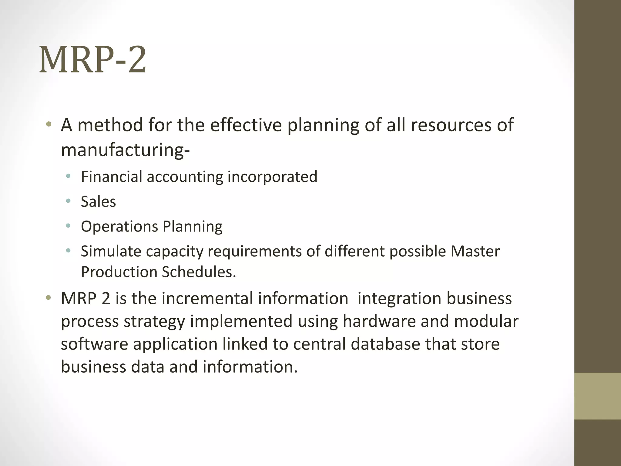 manufacturing resource planning | PPTX