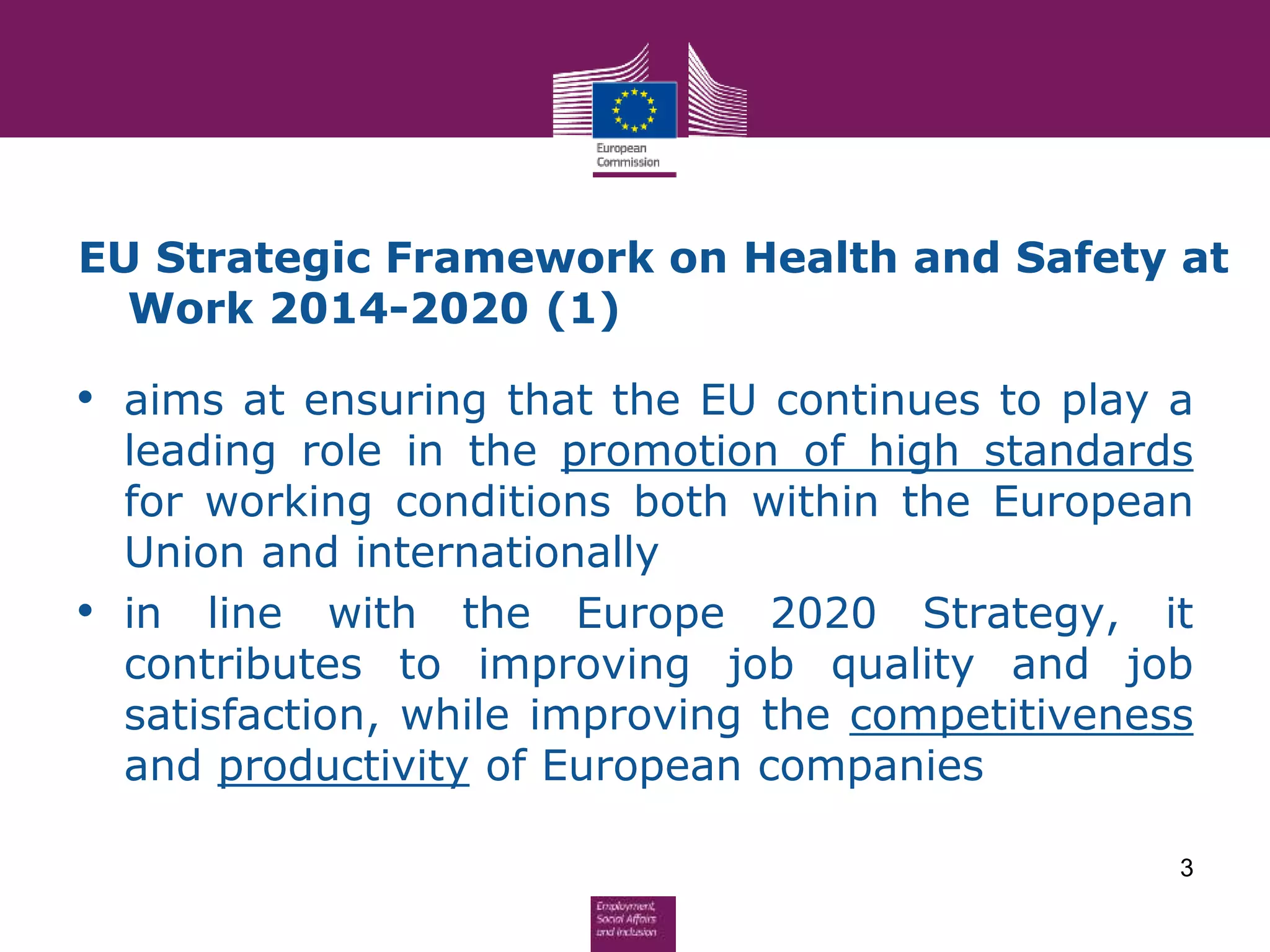 EU OSH Strategic Framework in action – state of implementation | PPTX