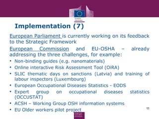 EU OSH Strategic Framework in action – state of implementation | PPTX