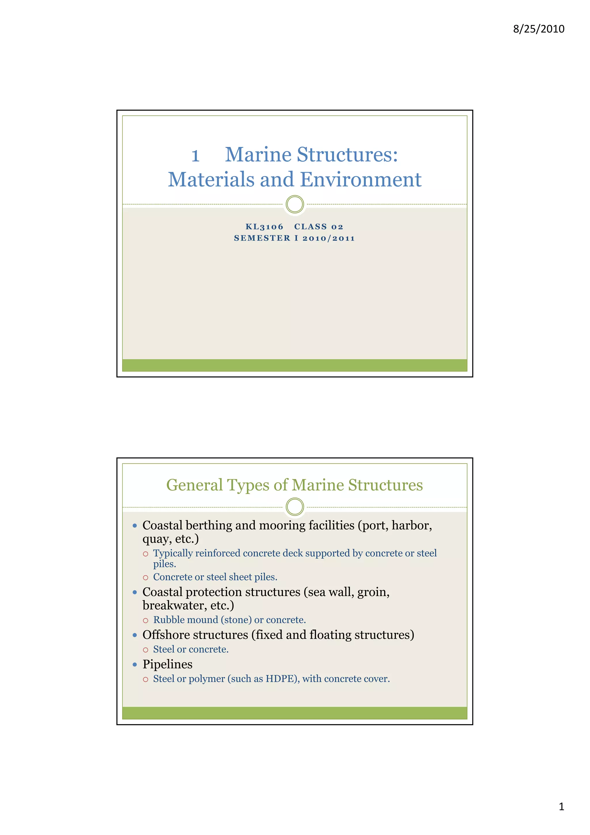 01 marine structures | PDF