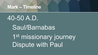 Introduction and Background to the Gospel of Mark | PPT