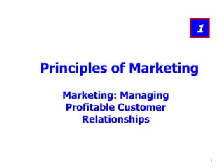 marketing managing profitable customer relationship | PPT