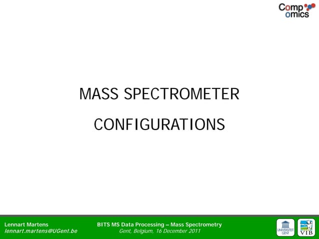 BITS - Introduction to Mass Spec data generation | PPT