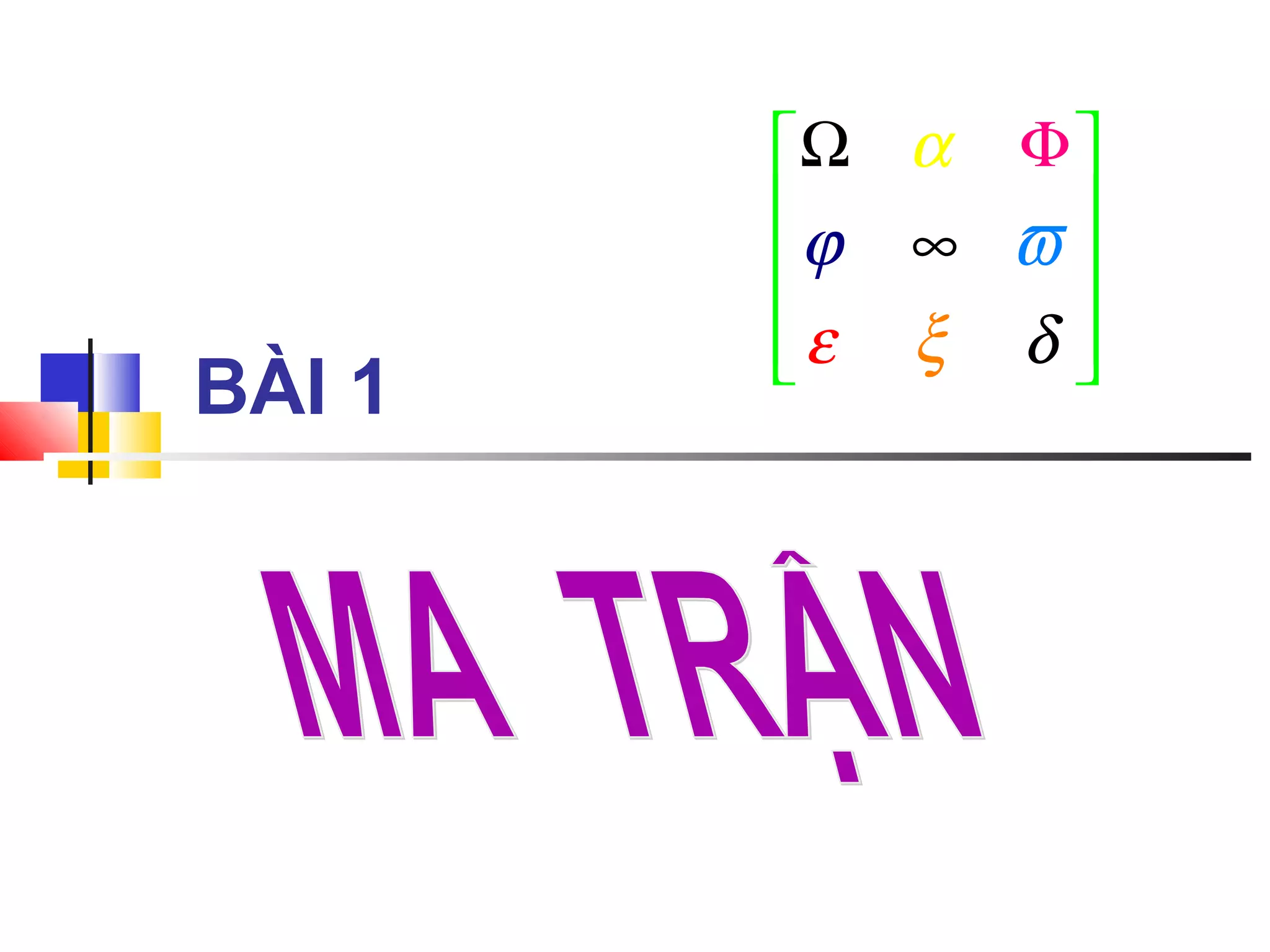 01 ma tran | PPT
