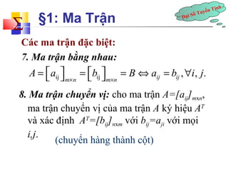01 ma tran | PPT
