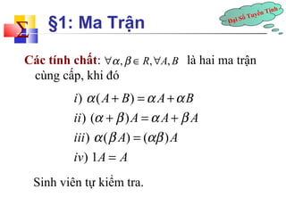 01 ma tran | PPT