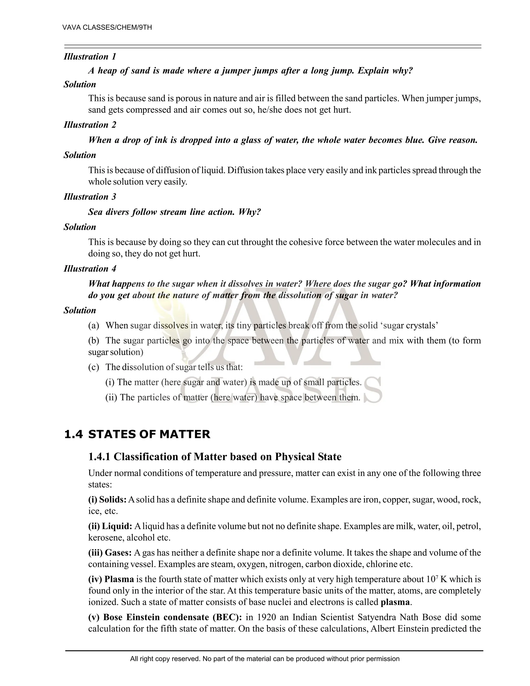 Matter in Our Surrounding Class 9 Science notes pdf | PDF
