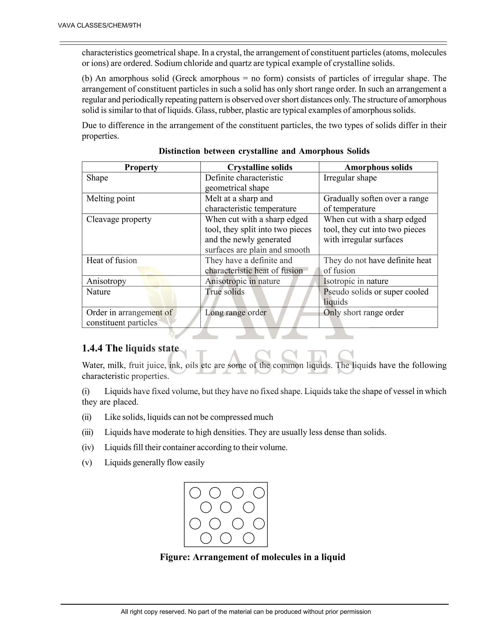 Matter in Our Surrounding Class 9 Science notes pdf | PDF