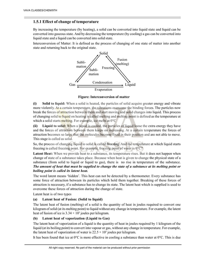 Matter in Our Surrounding Class 9 Science notes pdf | PDF | Chemistry ...