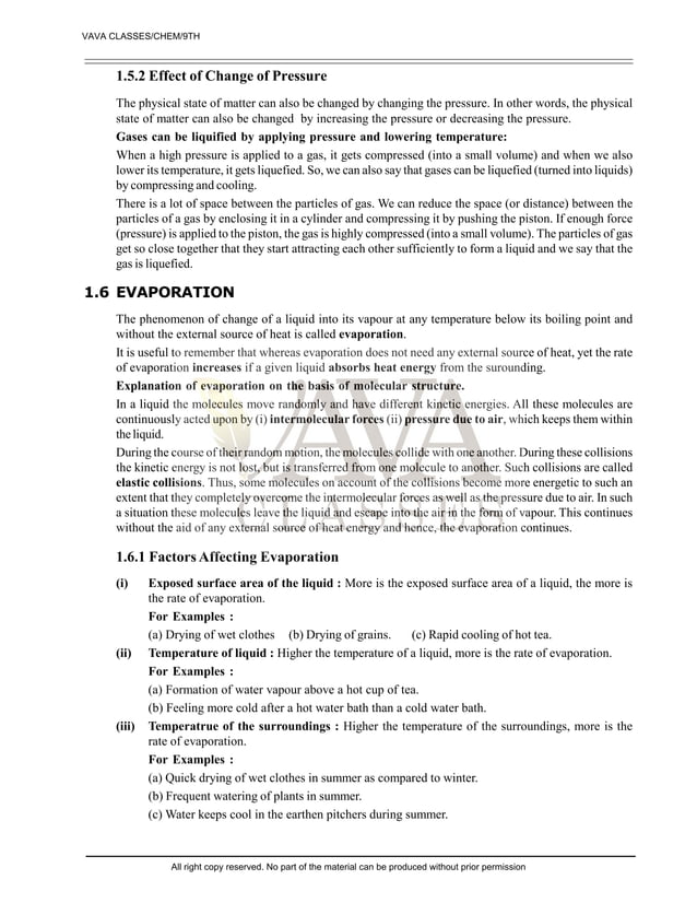 Matter in Our Surrounding Class 9 Science notes pdf | PDF | Chemistry ...