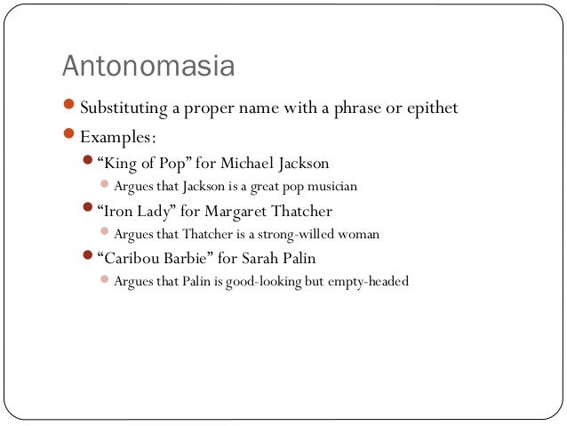 Antonomasia Que Es
