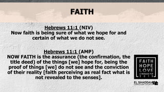 Faith, Hope and Love - 6 January 2019 - Bruce McCallum | PPT