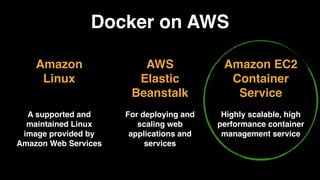 Microservices on AWS using AWS Lambda and Docker Containers | PPT