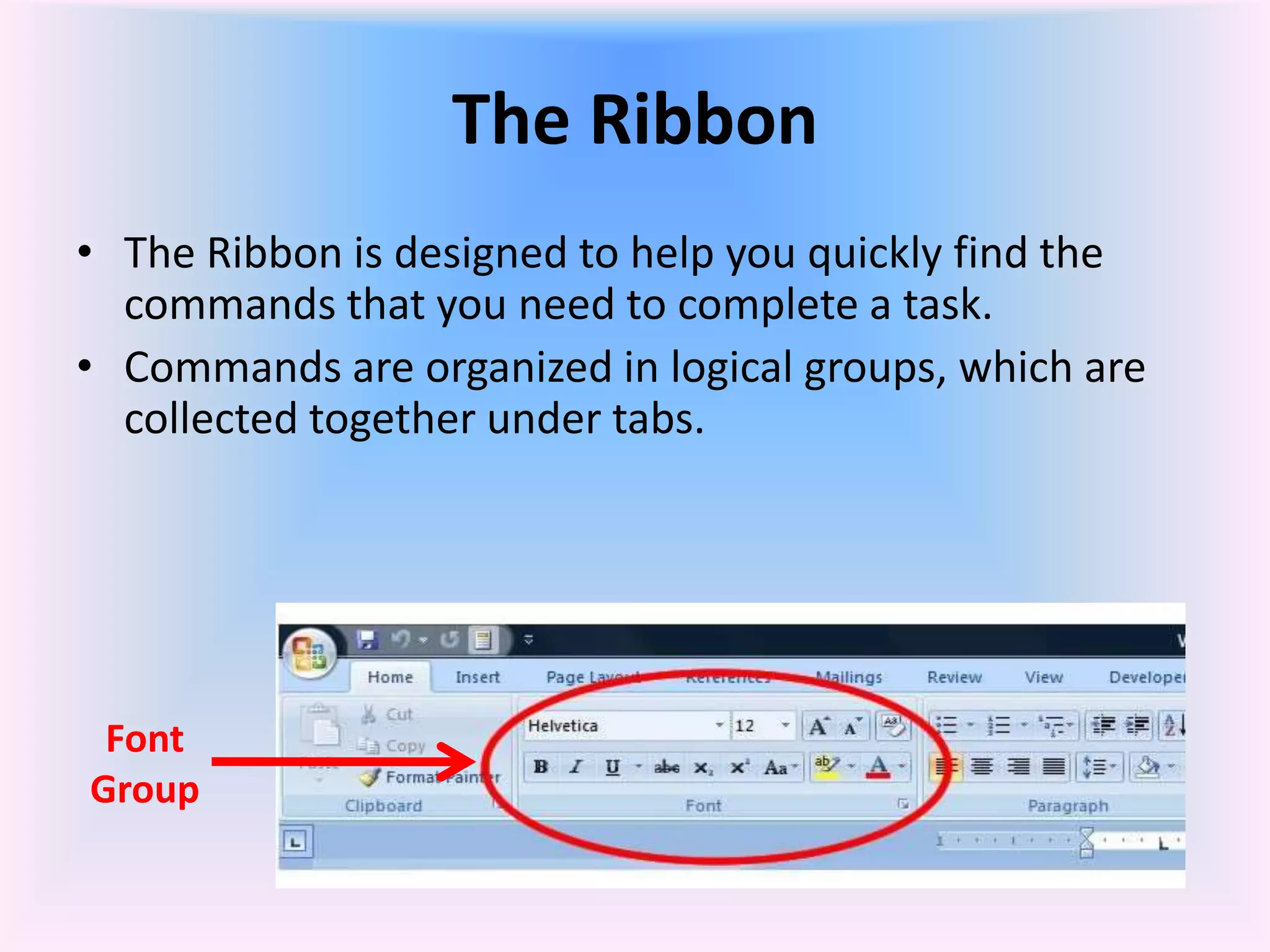 01 microsoft office word 2007 (introduction and parts) | PPTX