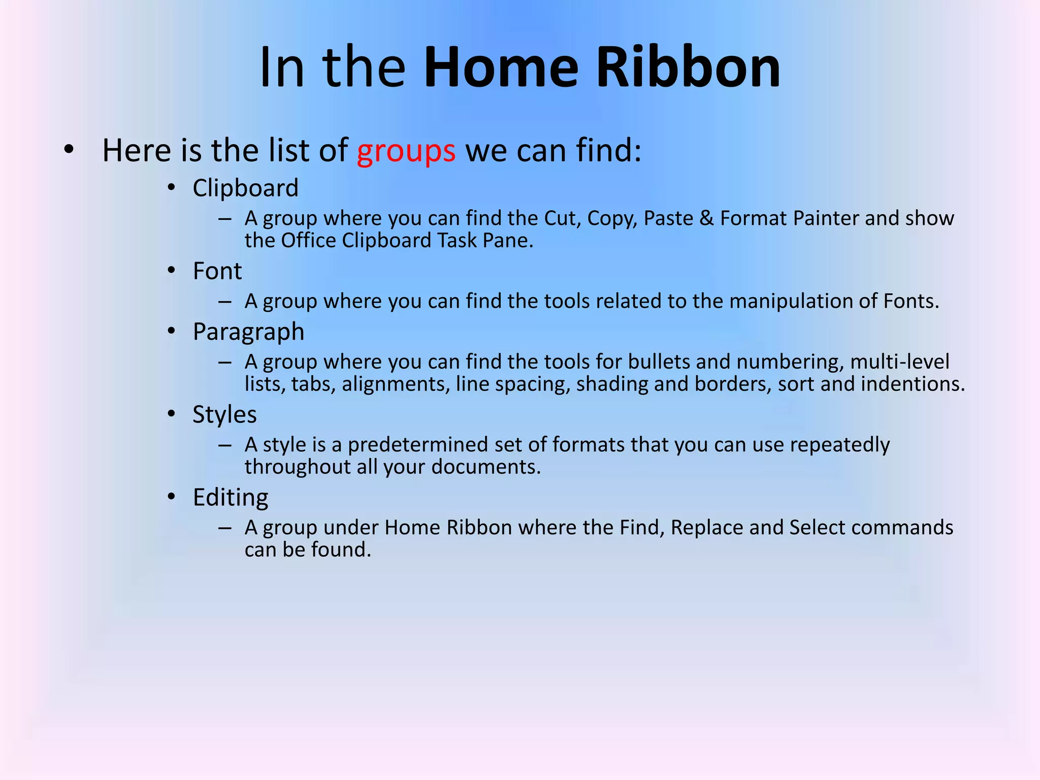 01 microsoft office word 2007 (introduction and parts) | PPTX