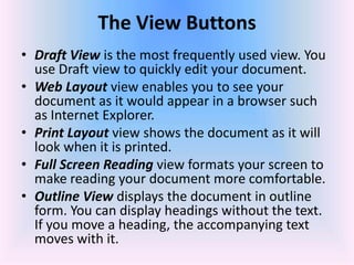 01 microsoft office word 2007 (introduction and parts) | PPTX