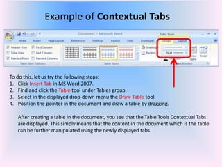 Contextual Tab In Word
