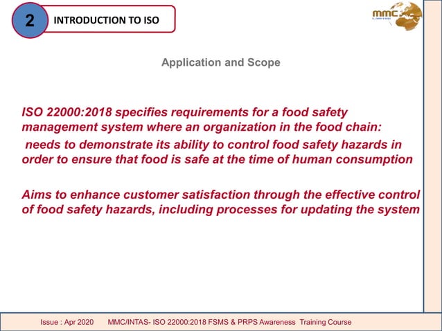 02 INTRODUCTION TO ISO 22000 | PPT | Food Industry | Industries