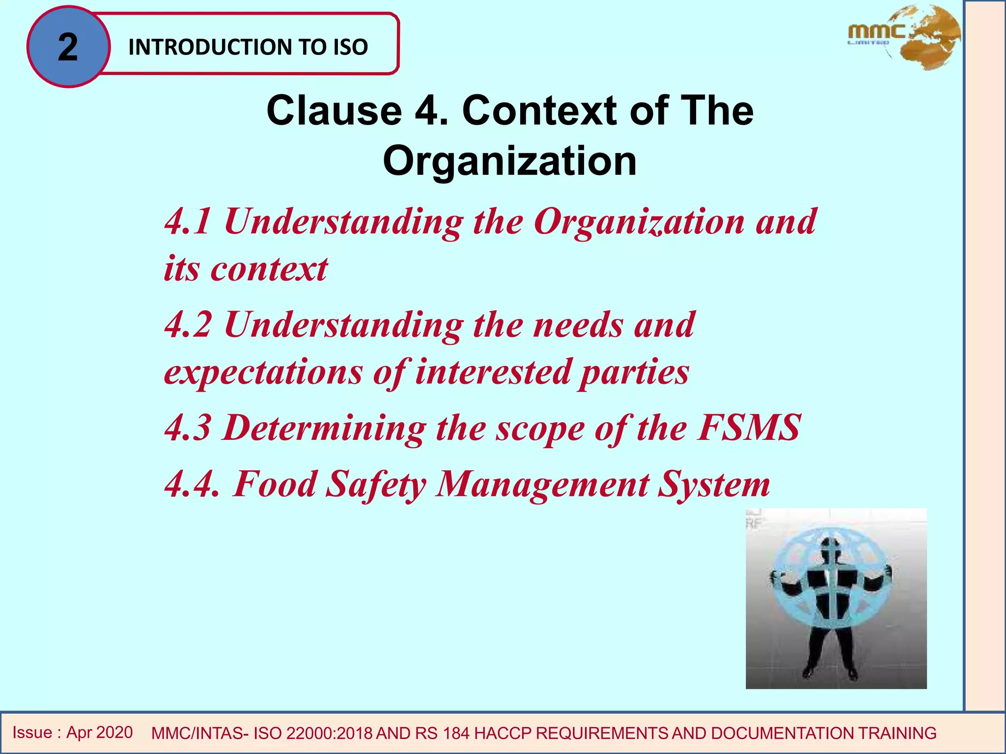 ISO 22000 Clauses Requirements and Documentation | PPT
