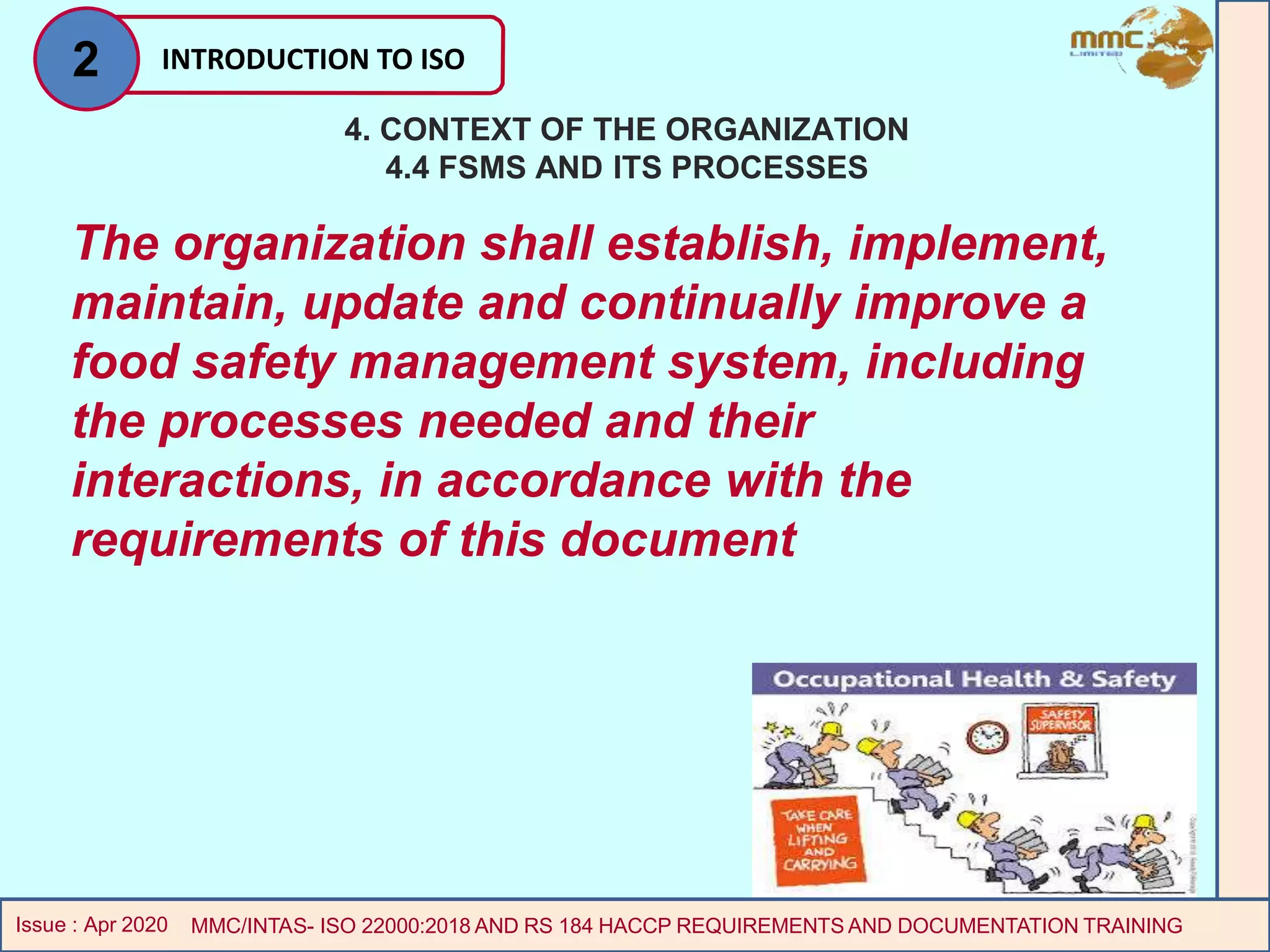 ISO 22000 Clauses Requirements and Documentation | PPT