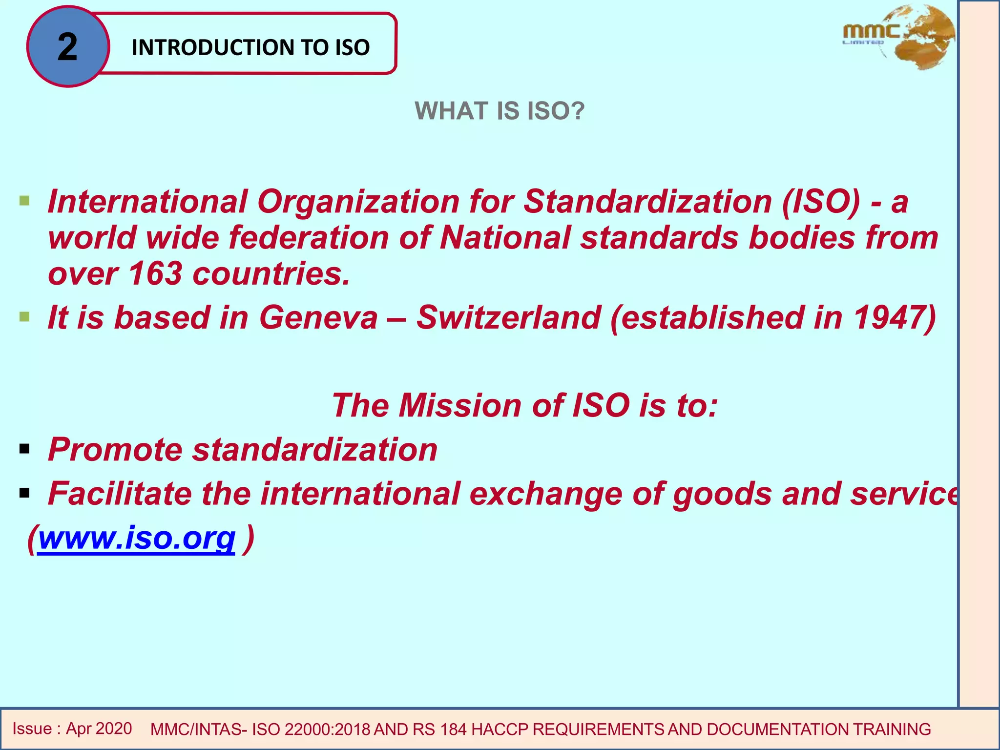 ISO 22000 Clauses Requirements and Documentation | PPT