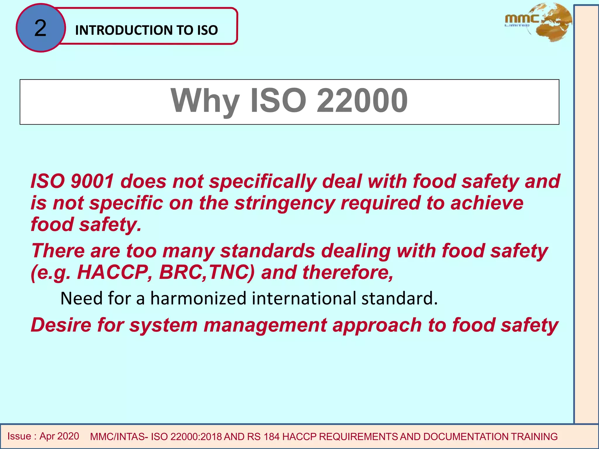 ISO 22000 Clauses Requirements and Documentation | PPT