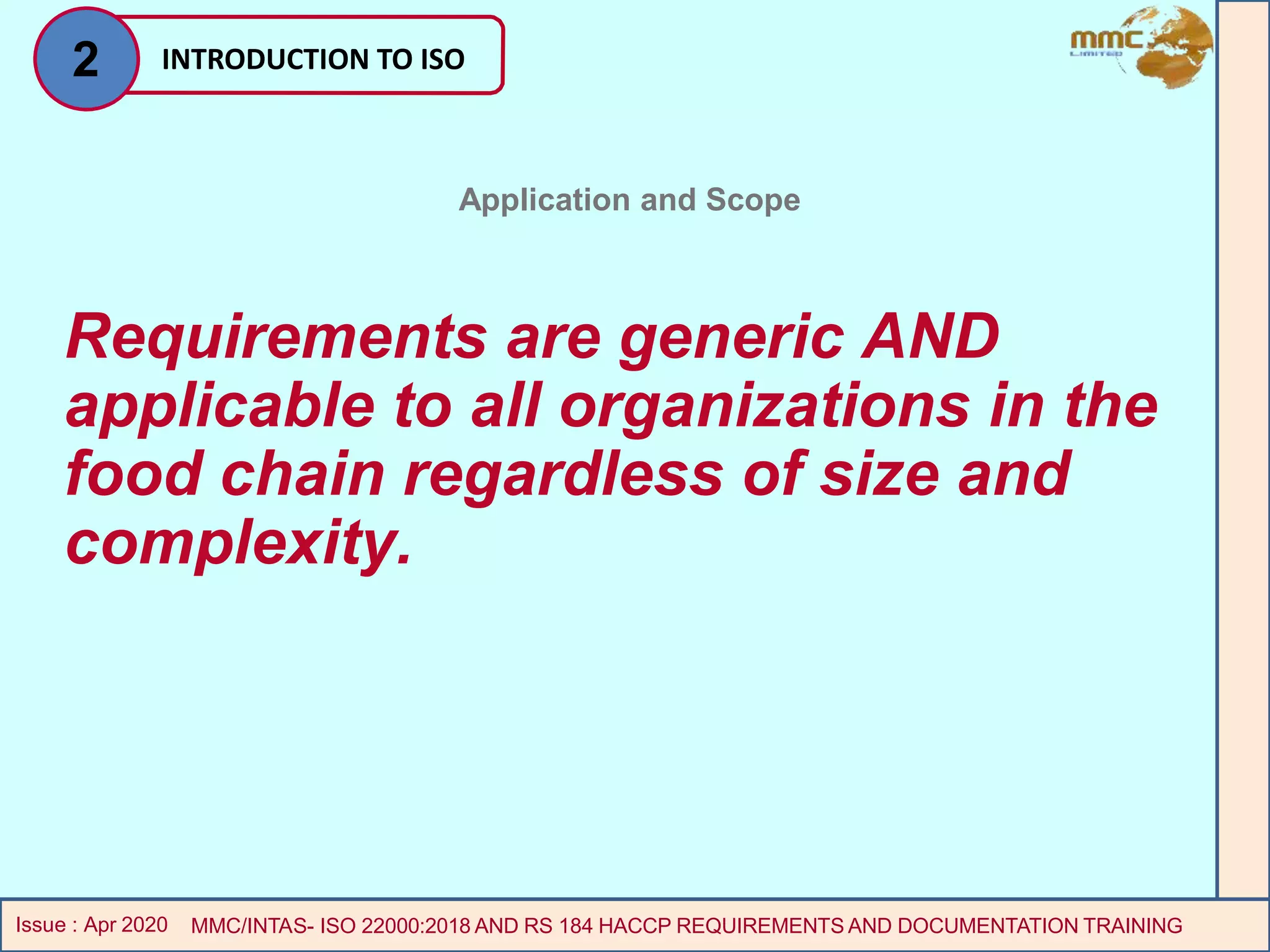 ISO 22000 Clauses Requirements and Documentation | PPT