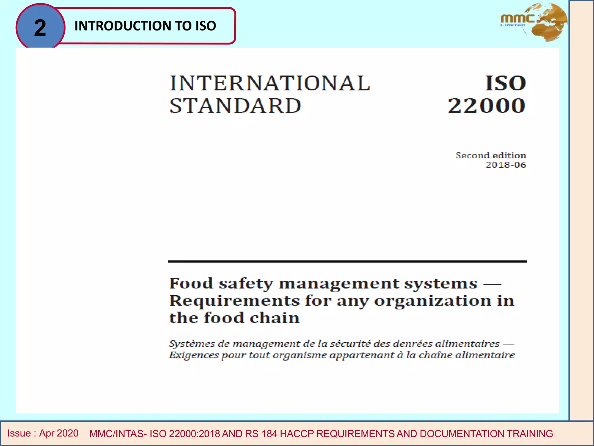 ISO 22000 Clauses Requirements and Documentation | PPT
