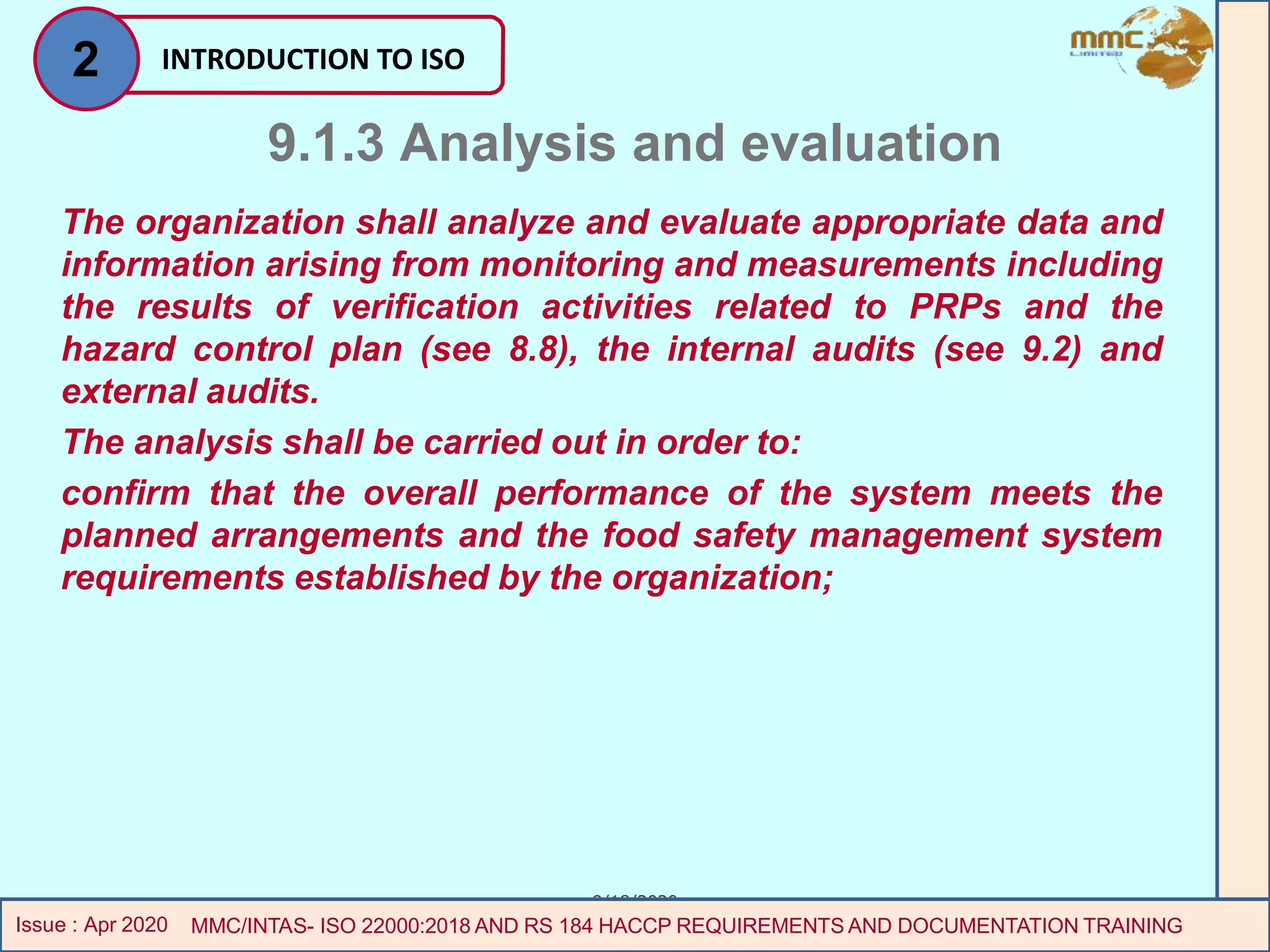 ISO 22000 Clauses Requirements and Documentation | PPT