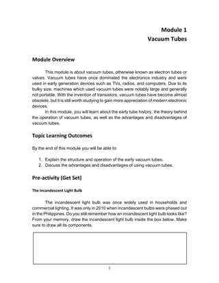 Comprehensive Study of Vacuum Tubes: History, Operation, and ...