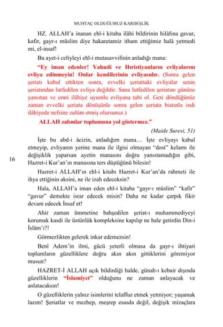 MUHTAÇ OLDUĞUMUZ KARDEŞLİK | PDF