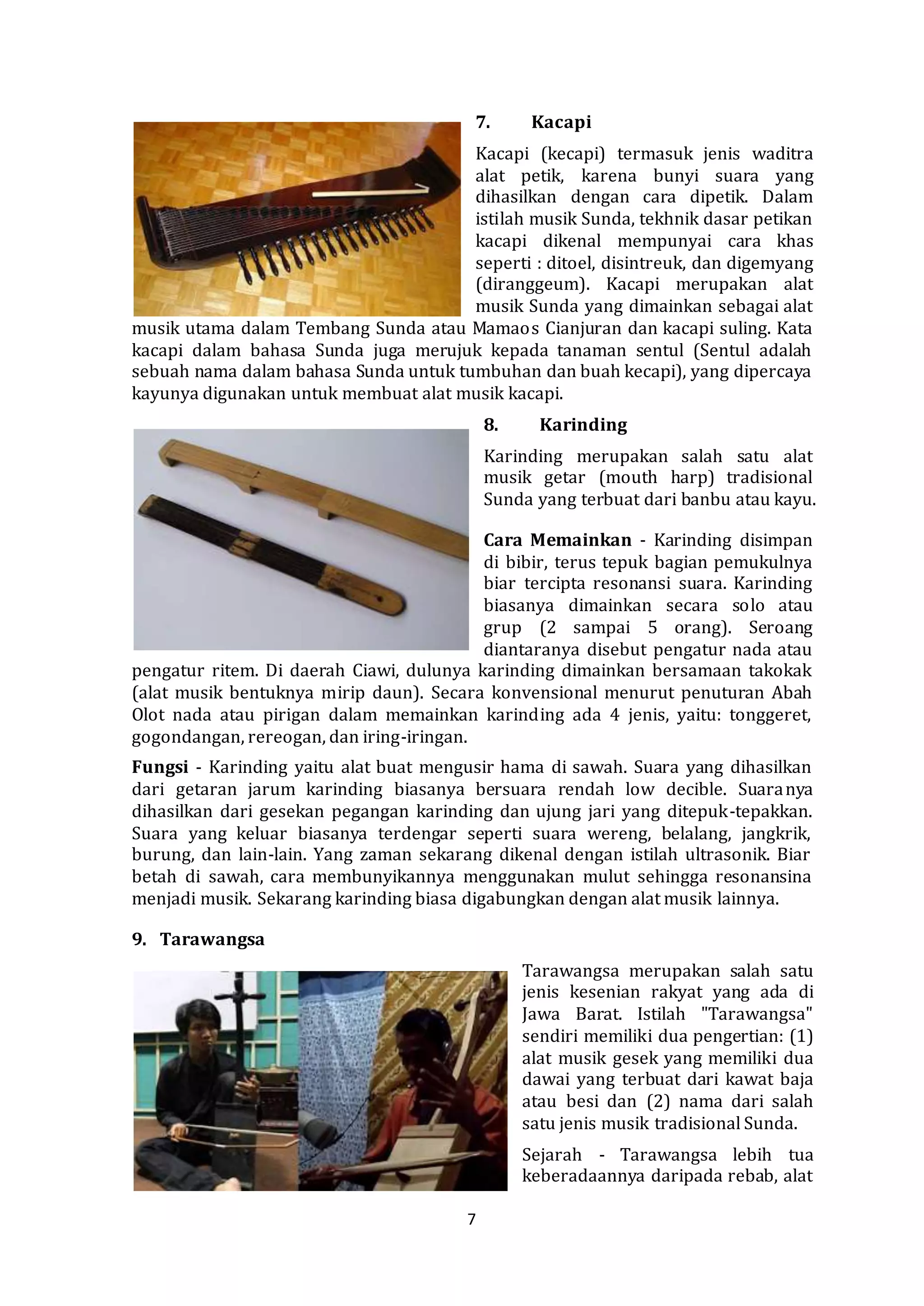 Musik Tradisional Jawa Barat | DOCX