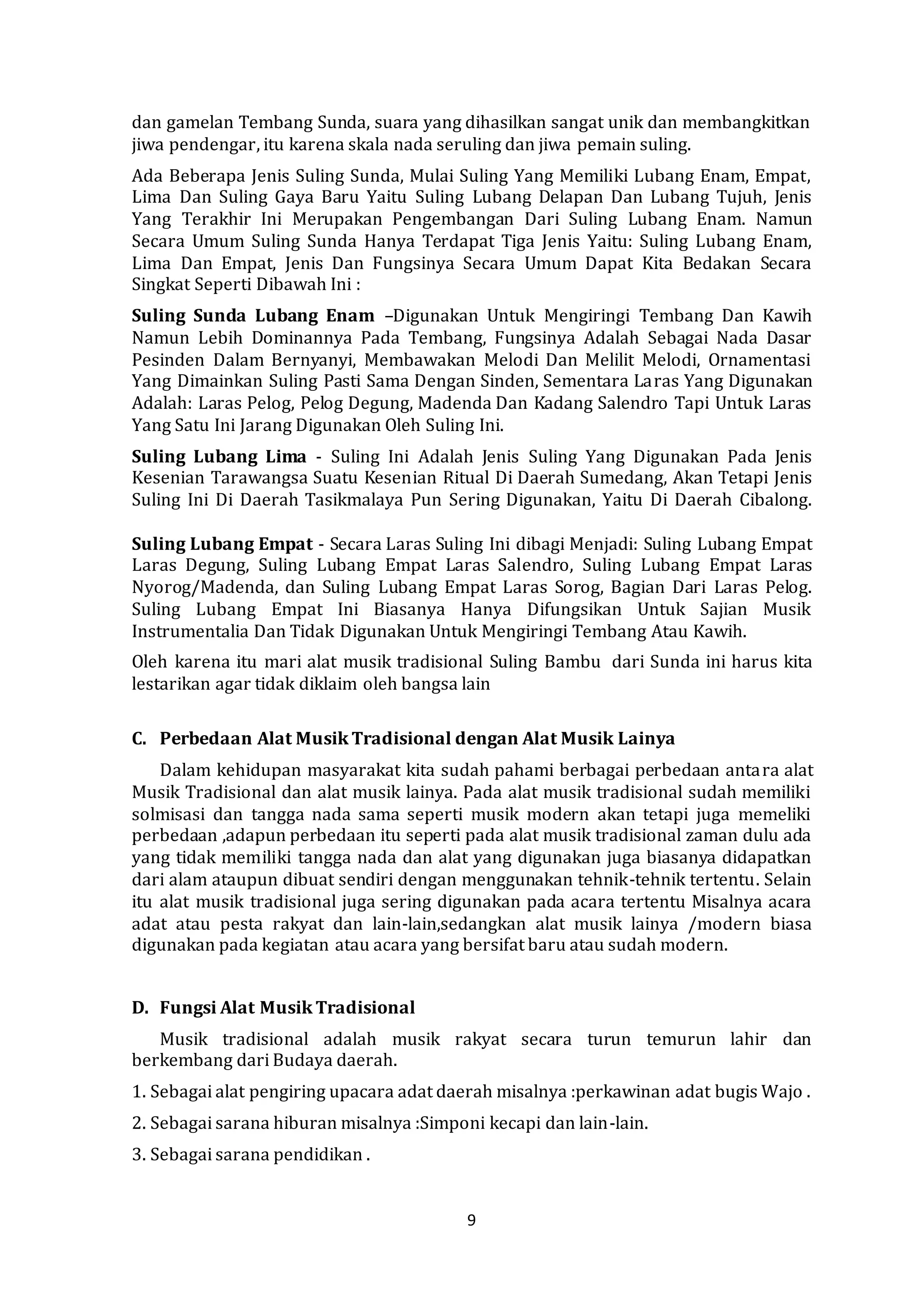 Musik Tradisional Jawa Barat | DOCX