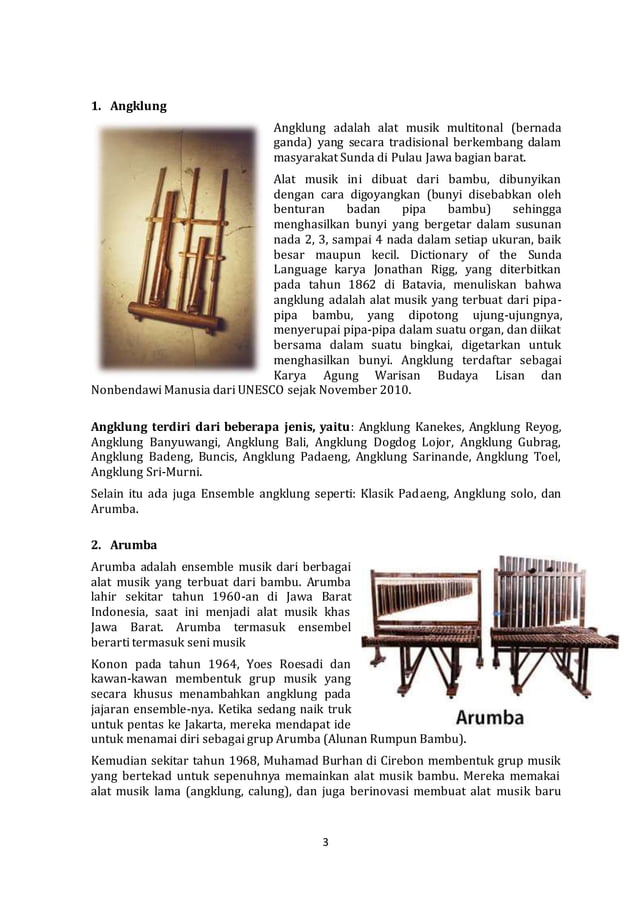 Musik Tradisional Jawa Barat | DOCX