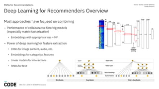 Recurrent Neural Networks for Recommendations and Personalization with Nick Pentreath | PPT