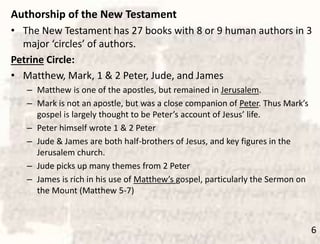 Session 01 New Testament Overview - Introduction and Summary | PPTX