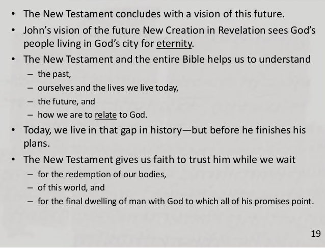 Session 01 New Testament Overview - Introduction and Summary