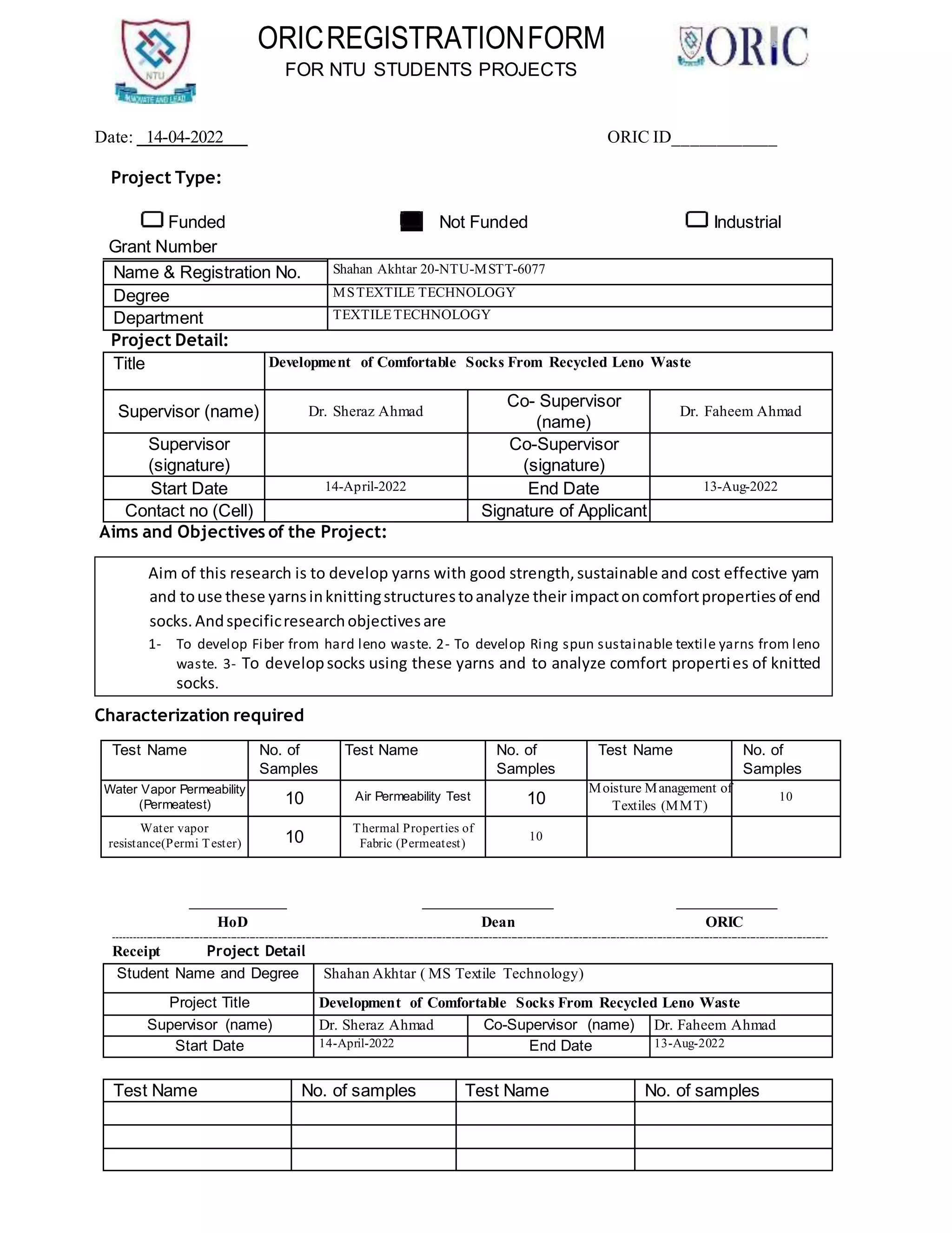 01 ORIC ID for NTU Students Registration Form.docx