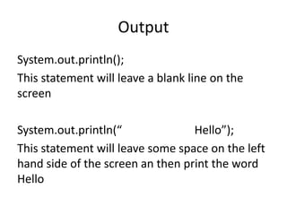 01 output in java | PPT