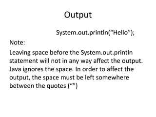 01 output in java | PPT