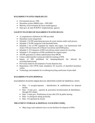 overview on hazardous waste management in india | PDF