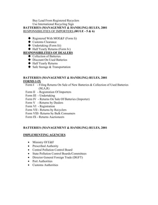 overview on hazardous waste management in india | PDF