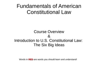 Overview: Six Big Ideas | PPT | Free Download