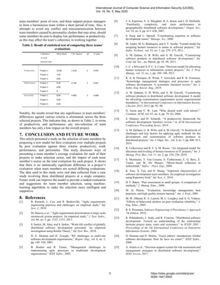 A Peer-Evaluation Model for Team Member Selection in a Distributed Development Domain (PETMS) | PDF